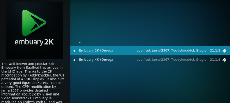 Kodi(CoreELEC) 21 安装 Emby 插件及皮肤教程 – XanderYe的个人小站